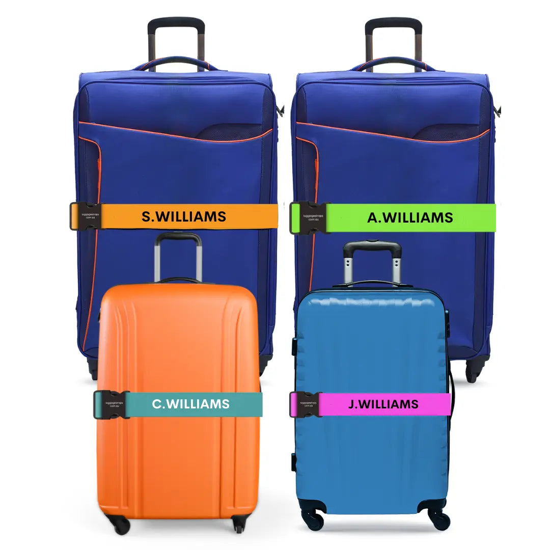 Personalised Luggage Strap - Family Bundle | Luggage Straps
